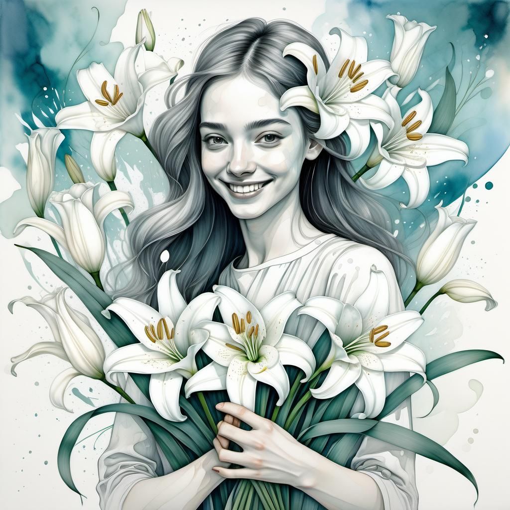 The Lily Fan - AI Generated Artwork - NightCafe Creator