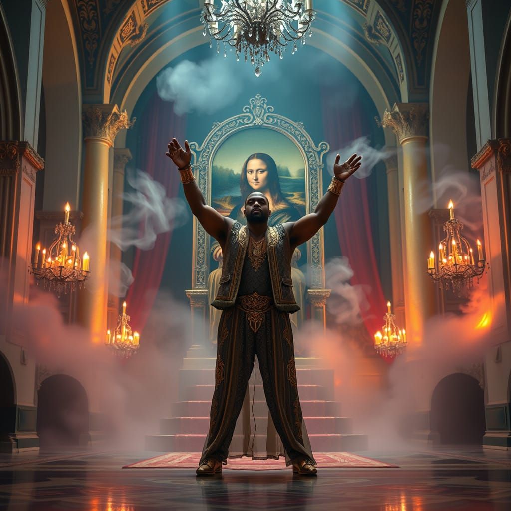 Jackson Derulo the Hip-hop singer and Monna Lisa.