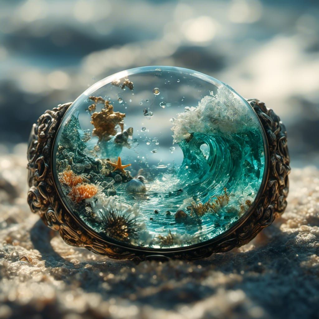 Amazing Macro shot of Resin seascape ring by Hasselblad H6D 400C ...