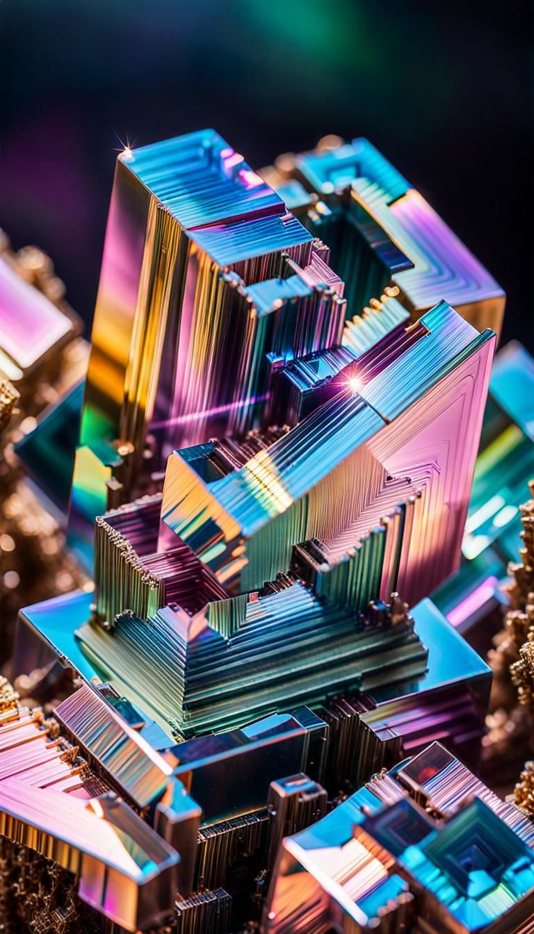 Bismuth (semi-realistic) 24jan24 - AI Generated Artwork - NightCafe Creator