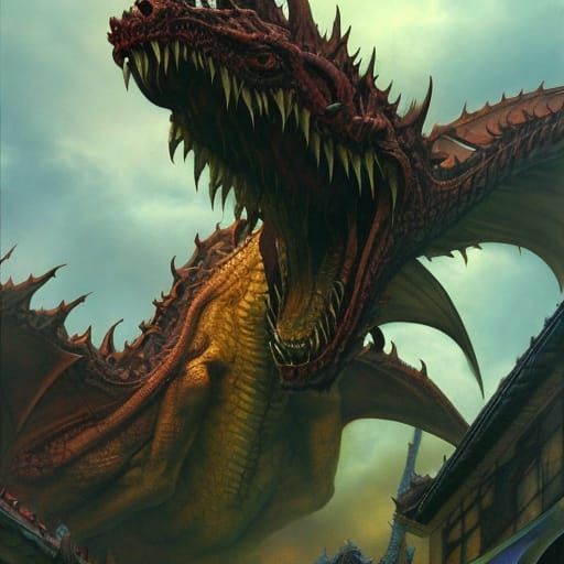 Prehistoric dragon - AI Generated Artwork - NightCafe Creator