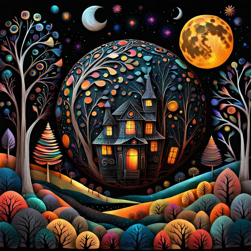 moon house - AI Generated Artwork - NightCafe Creator