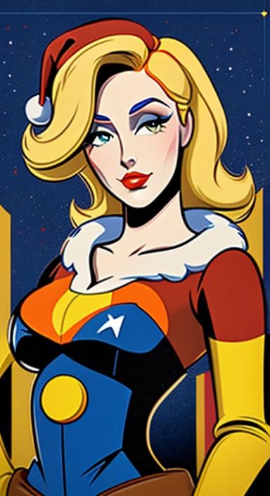 Surreal Pop Art Santa Claus with Crayon Sfumato an... - AI Art