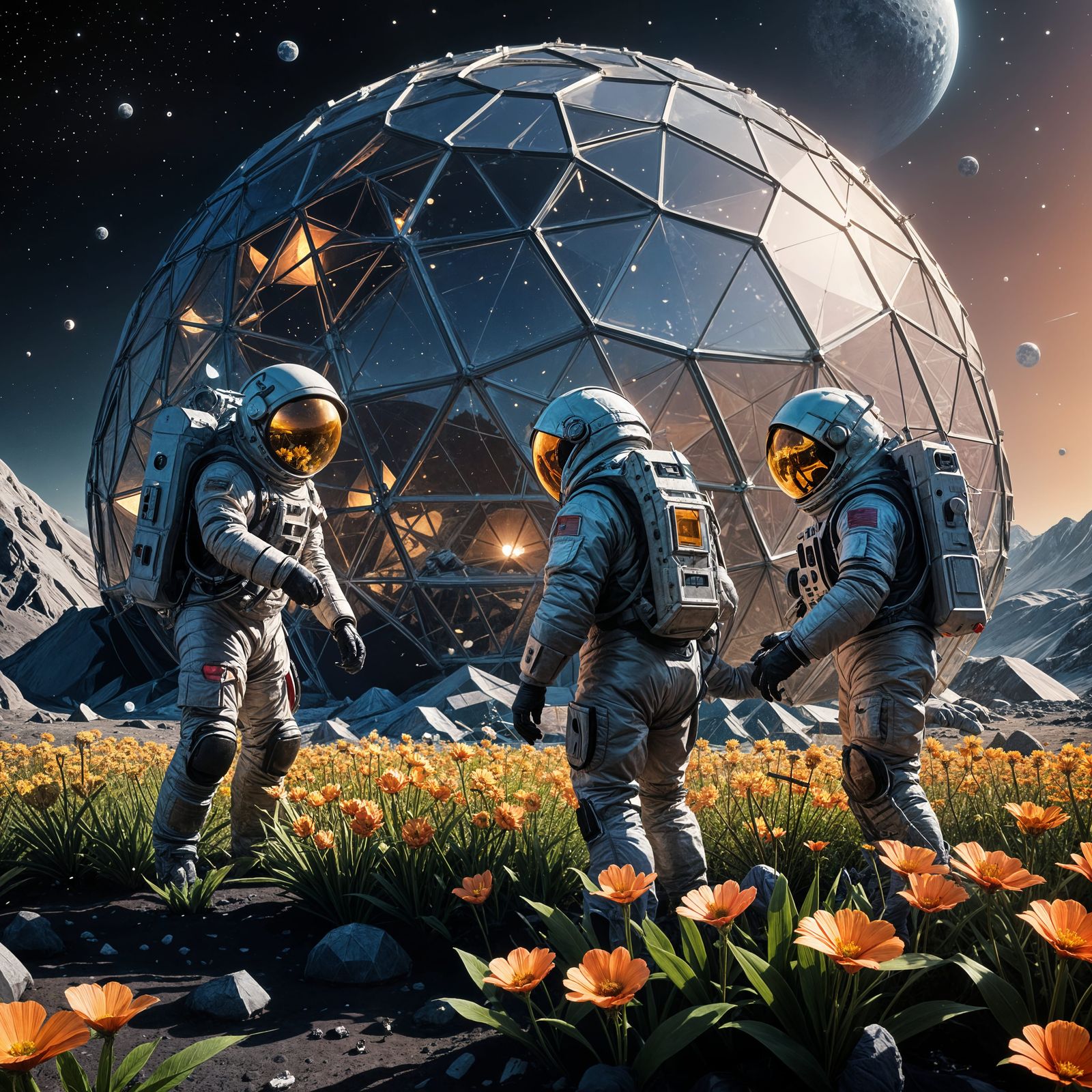 Geodesic Dome - Moon Garden - Geodesic Dome - Moon Garden