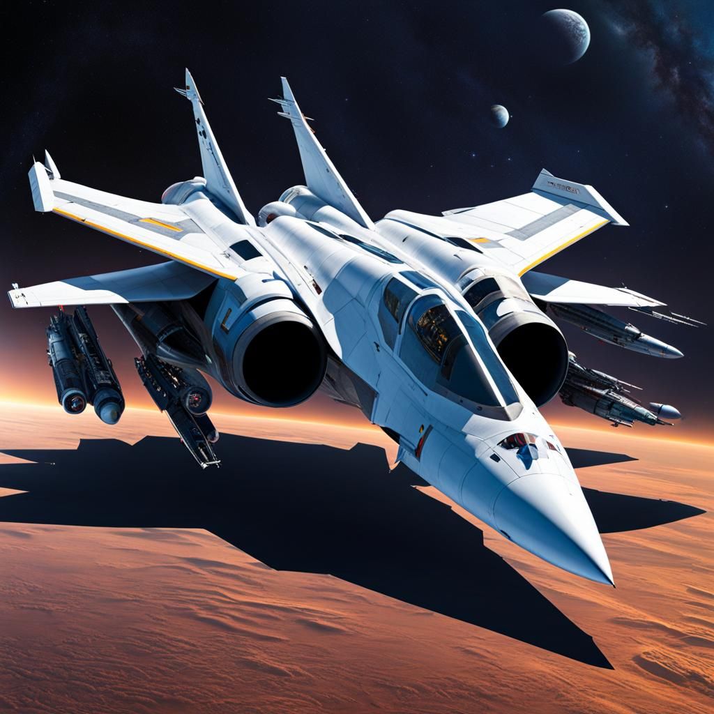Space fighter jet - AI Generated Artwork - NightCafe Creator