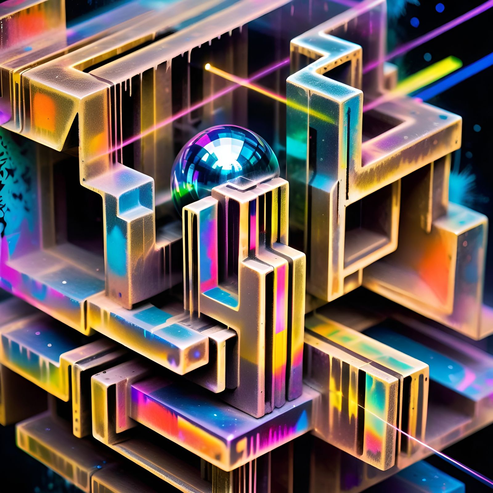 Abstract geometric psy-art 26feb24 - AI Generated Artwork - NightCafe ...