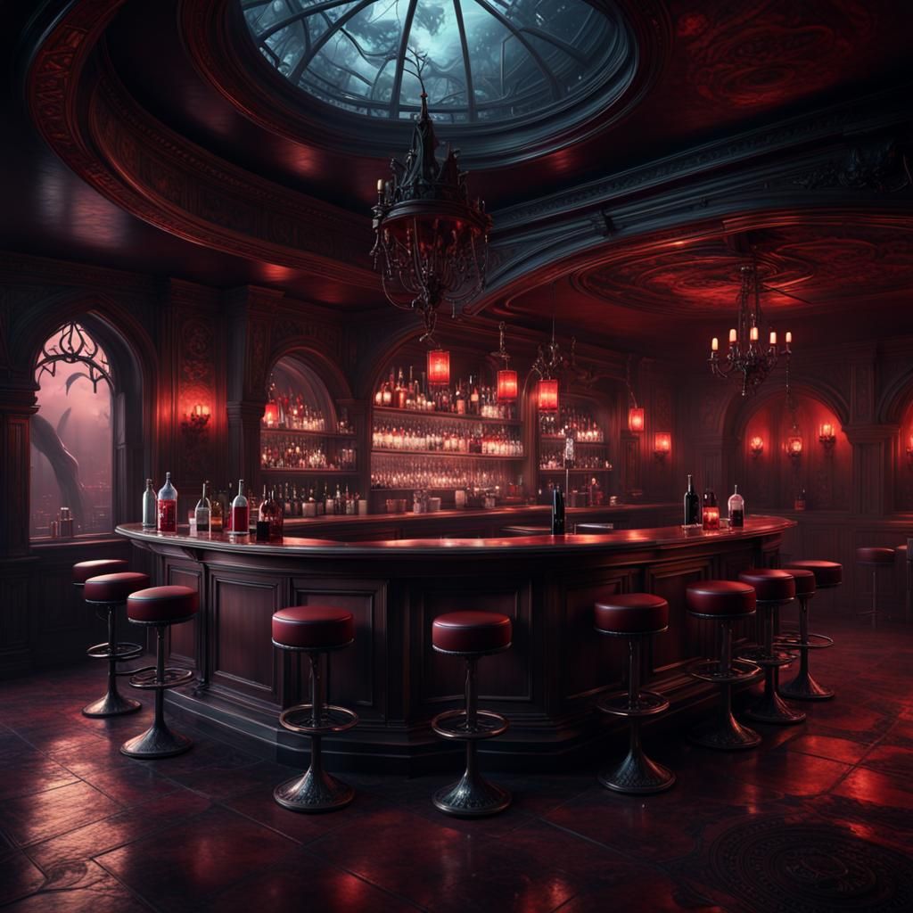 "Vampire Cocktail Bar" - AI Generated Artwork - NightCafe Creator