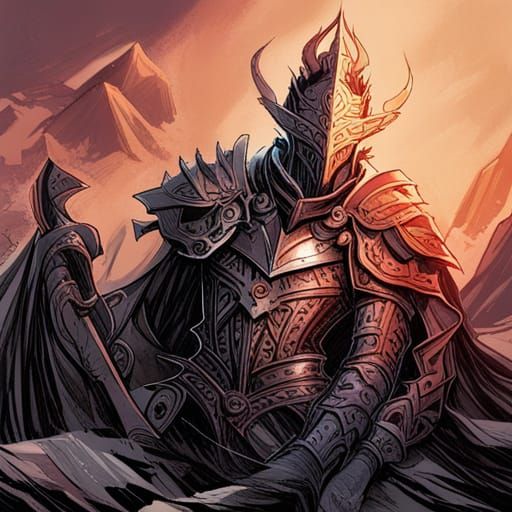 Sauron the Necromancer in his Heavy Armor, Heir of Morgoth the Dark ...