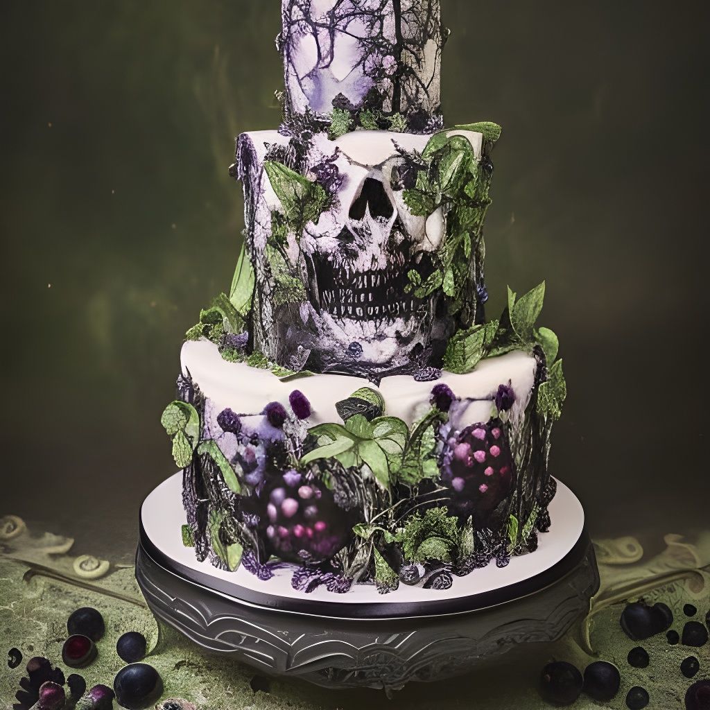 Poison Berry Banquet Cake - AI Generated Artwork - NightCafe Creator