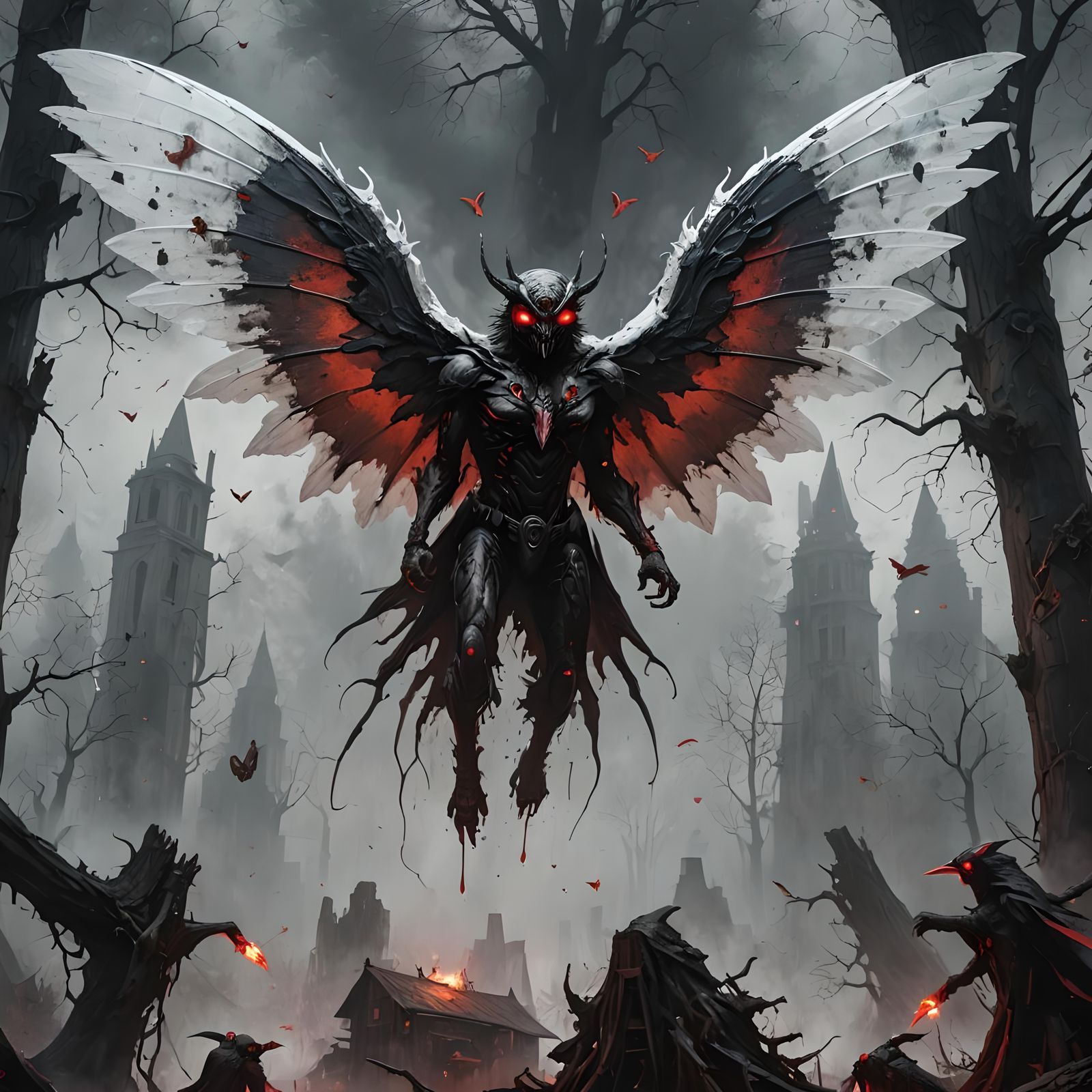 The Legend of the Mothman - AI Generated Artwork - NightCafe Creator