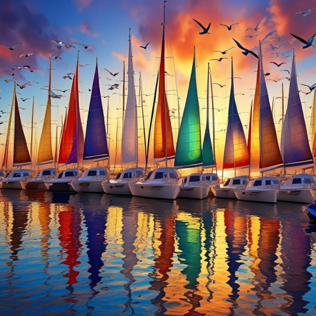 Colorful Sails - AI Generated Artwork - NightCafe Creator