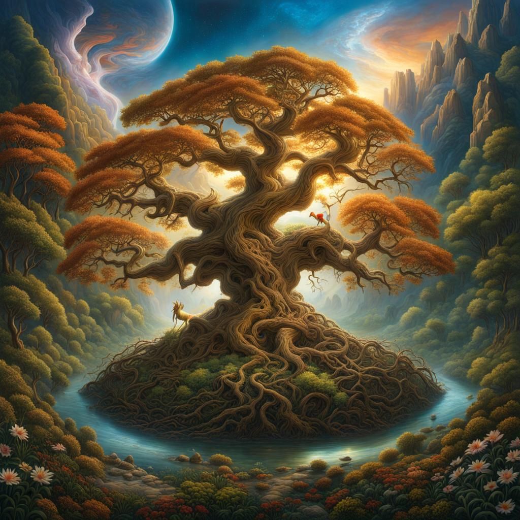 Fantasy Tree of Life - AI Generated Artwork - NightCafe Creator