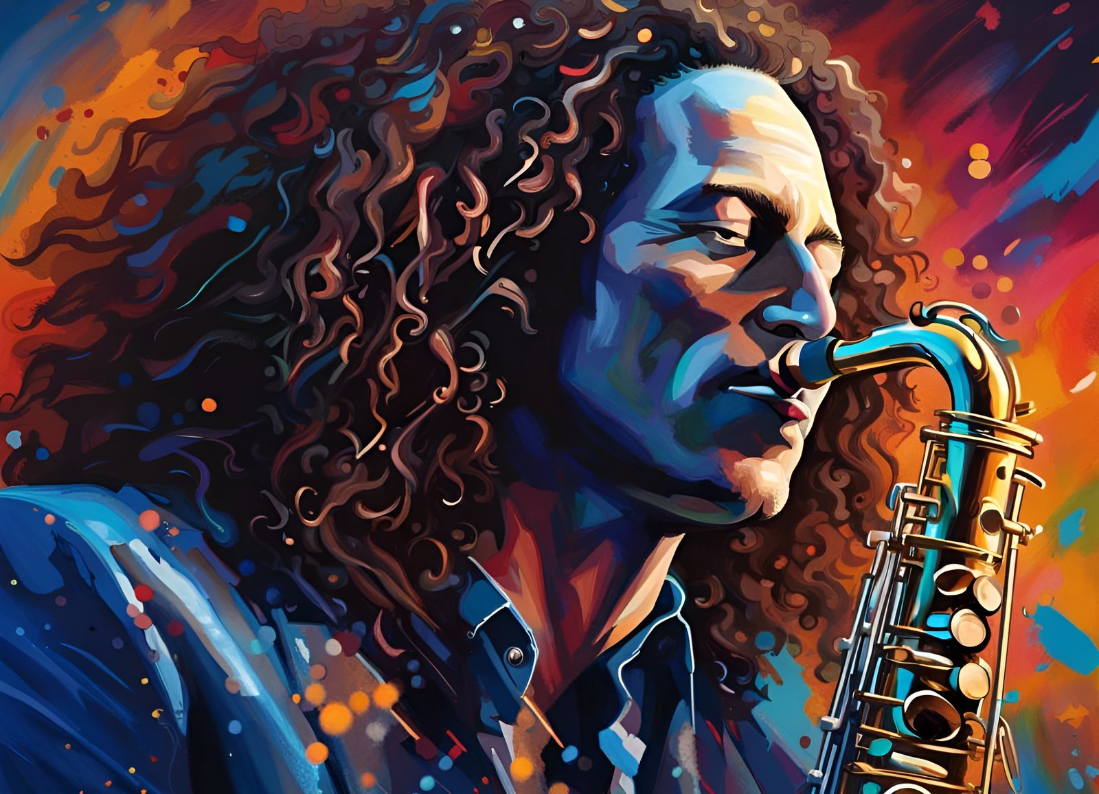 Kenny G, King of the Sax - AI Generated Artwork - NightCafe Creator