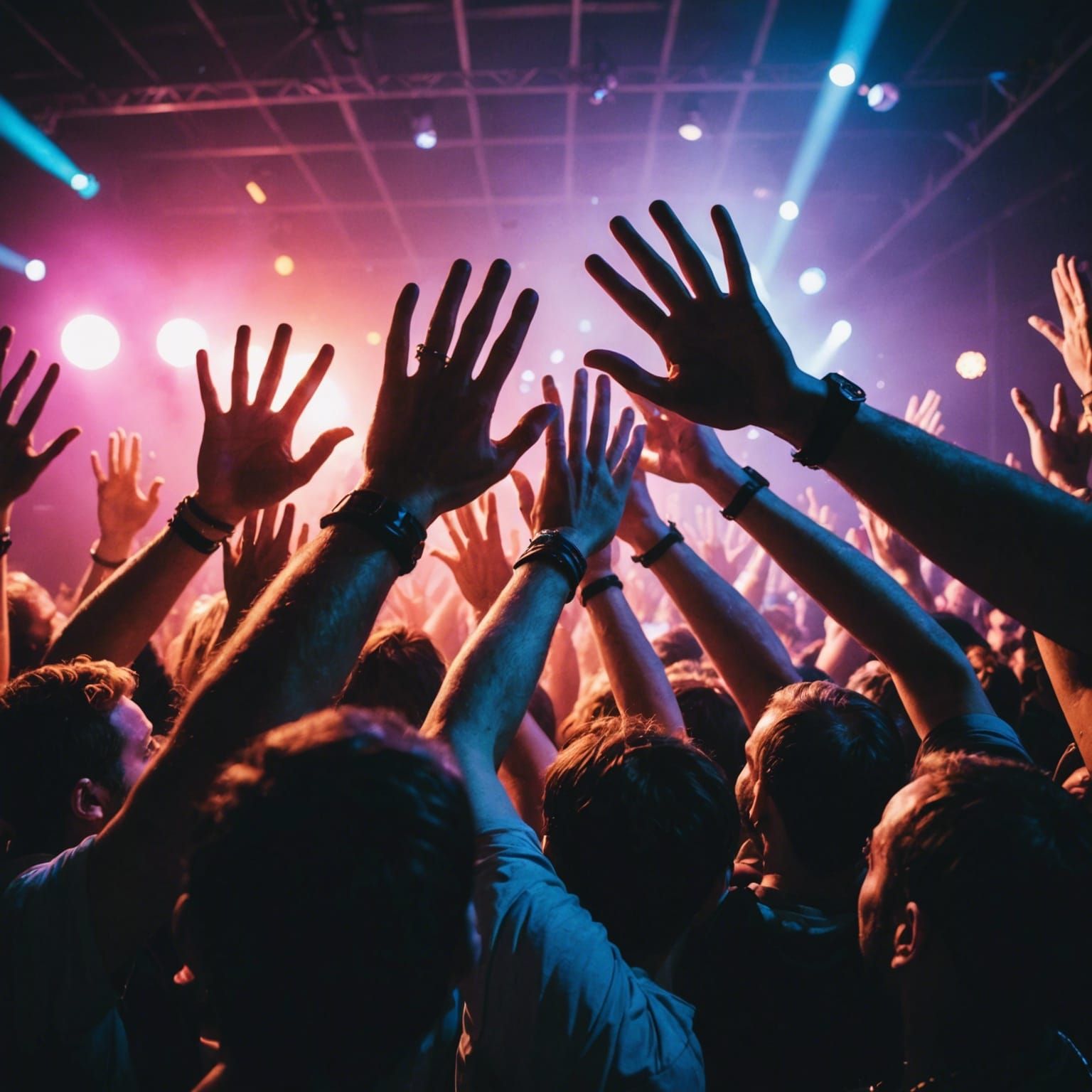 High Five at a Rave - AI Generated Artwork - NightCafe Creator