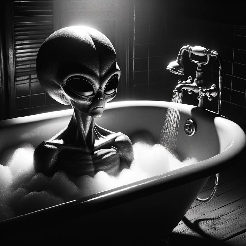 Even an extraterrestrial has to bathe sometimes, likes it or not. - AI ...
