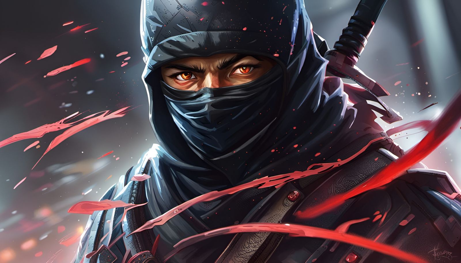 Ninja Splash Art Wallpaper