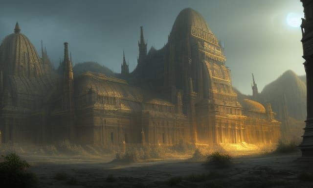Gigantic ruins - AI Generated Artwork - NightCafe Creator