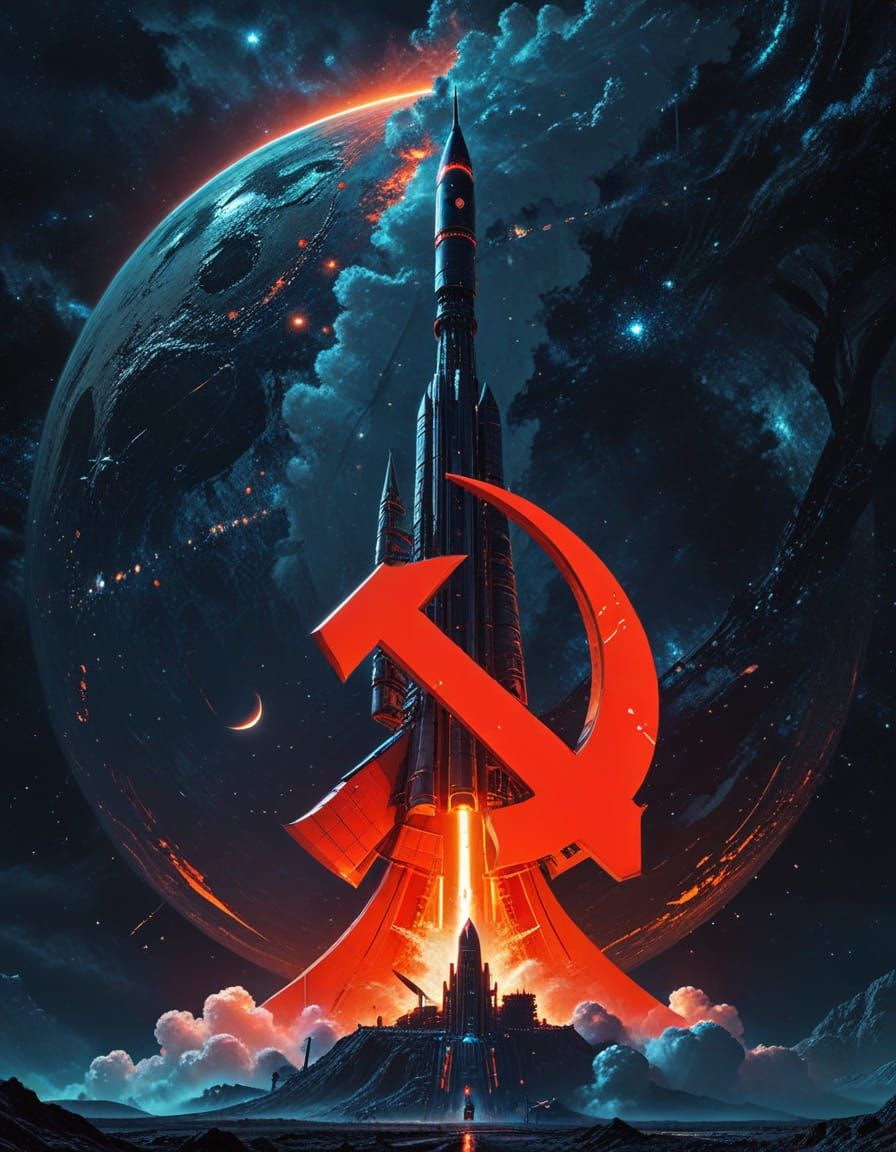 Create a futuristic, sci-fi-inspired image that blends elements of ...