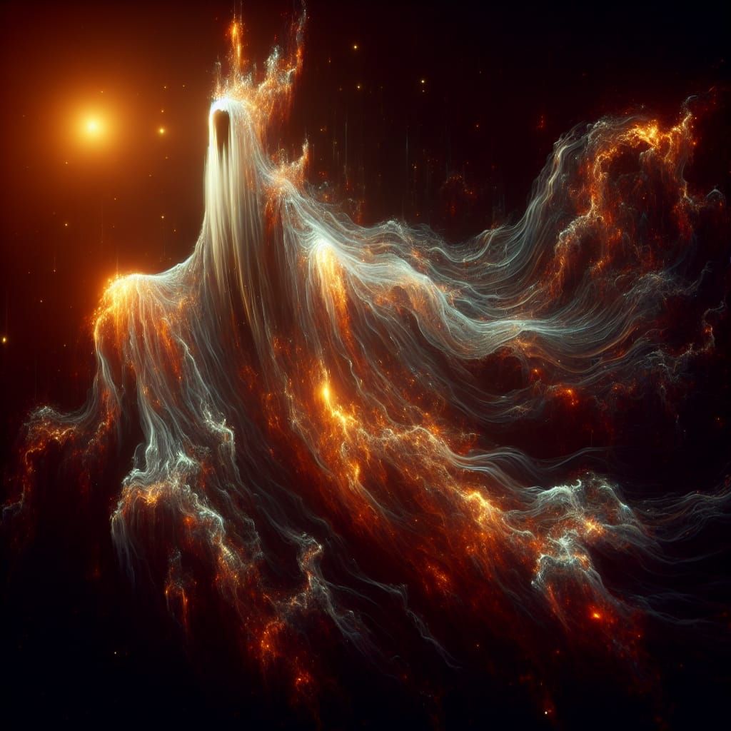 Ghost of cosmic fire - AI Generated Artwork - NightCafe Creator