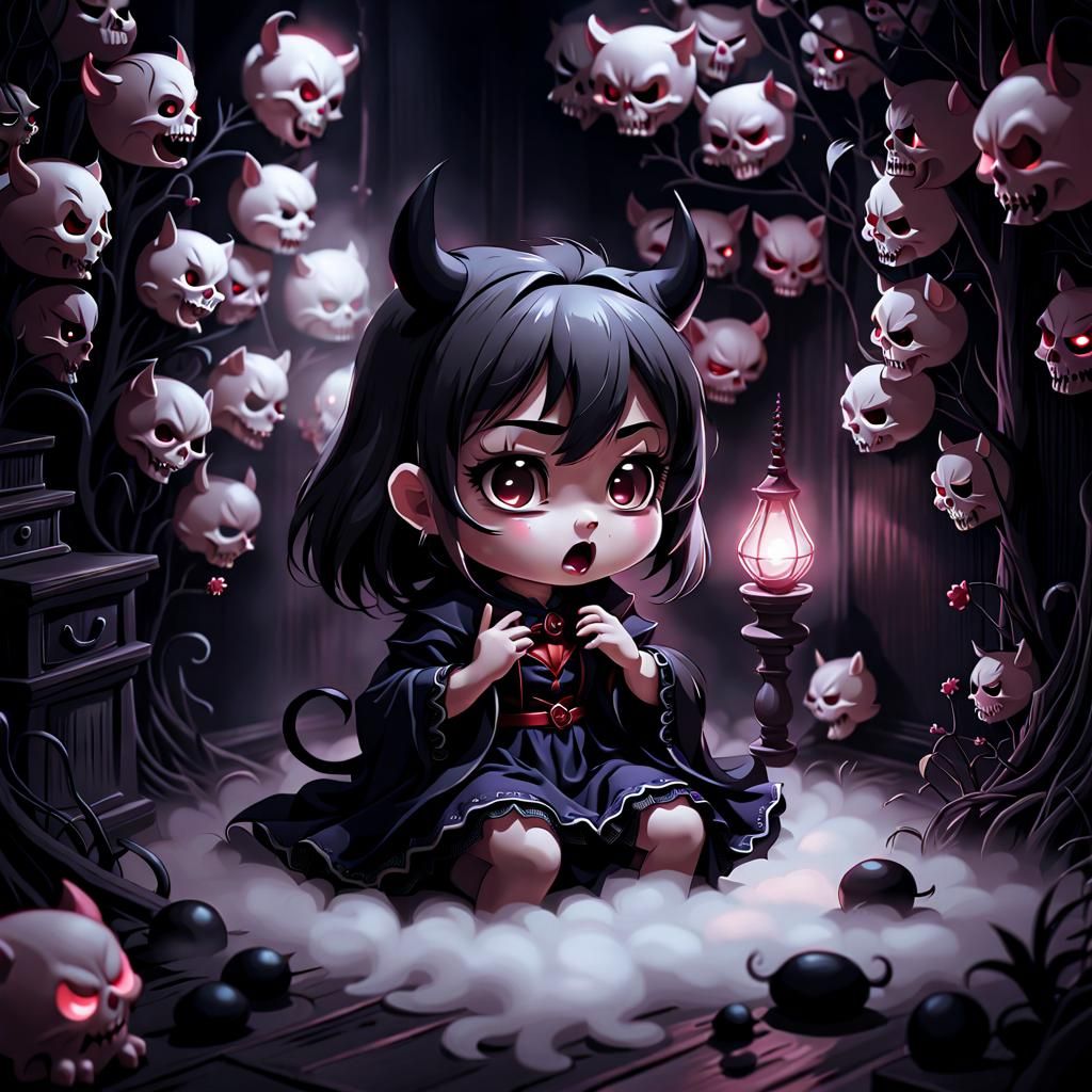cute chibi Devil 😈 - AI Generated Artwork - NightCafe Creator