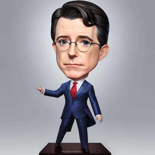 Stephen Colbert bobblehead - AI Generated Artwork - NightCafe Creator