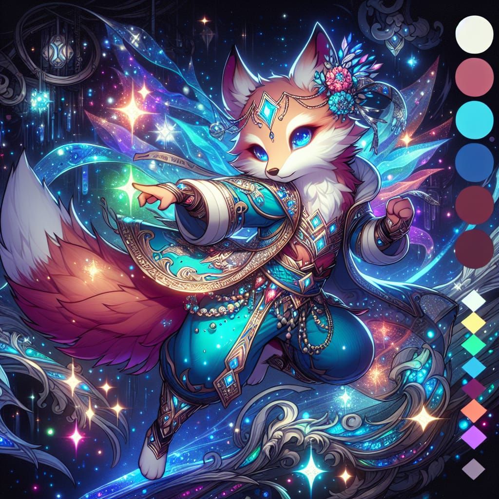 Fire Fox Princess - AI Generated Artwork - NightCafe Creator