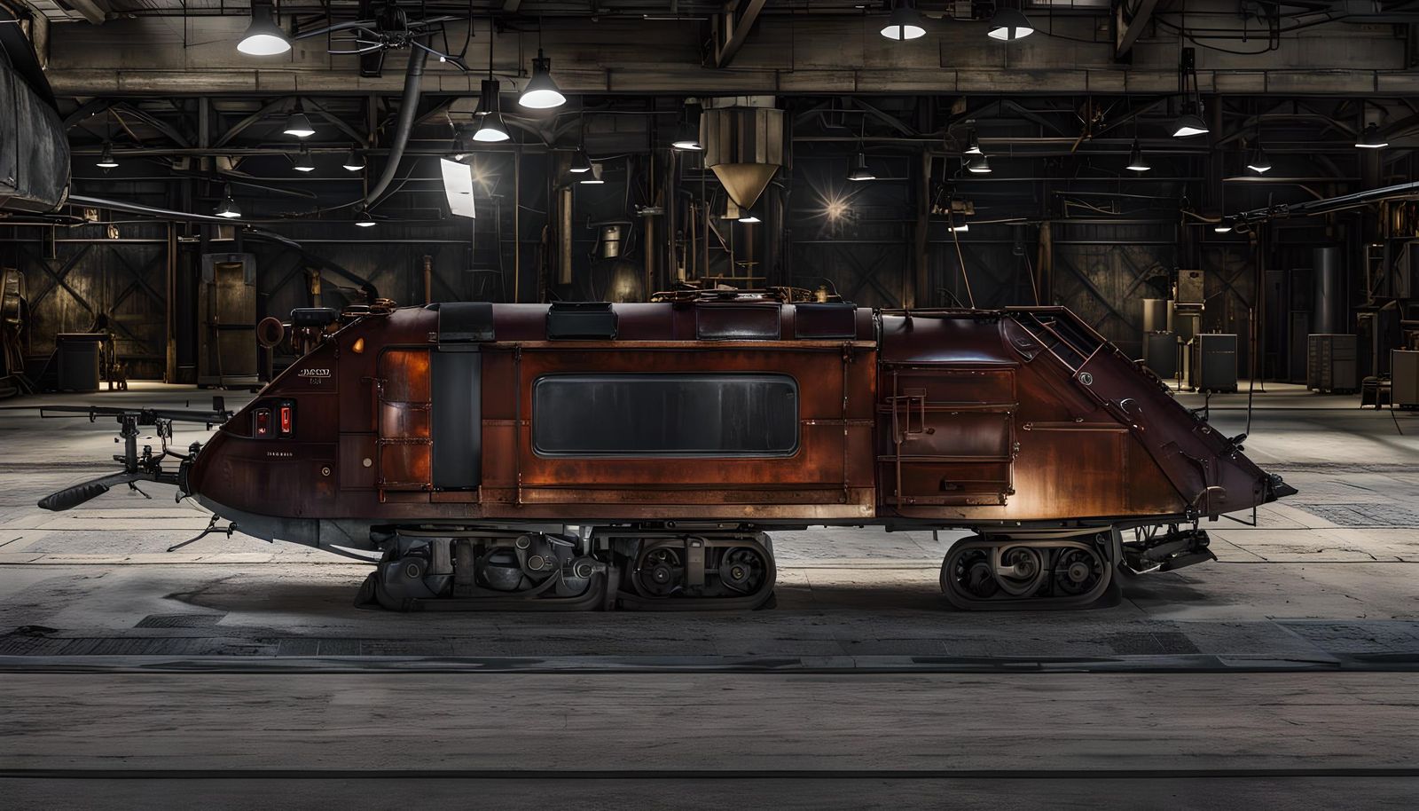 Rusted freight train in the future - AI Generated Artwork - NightCafe Creator