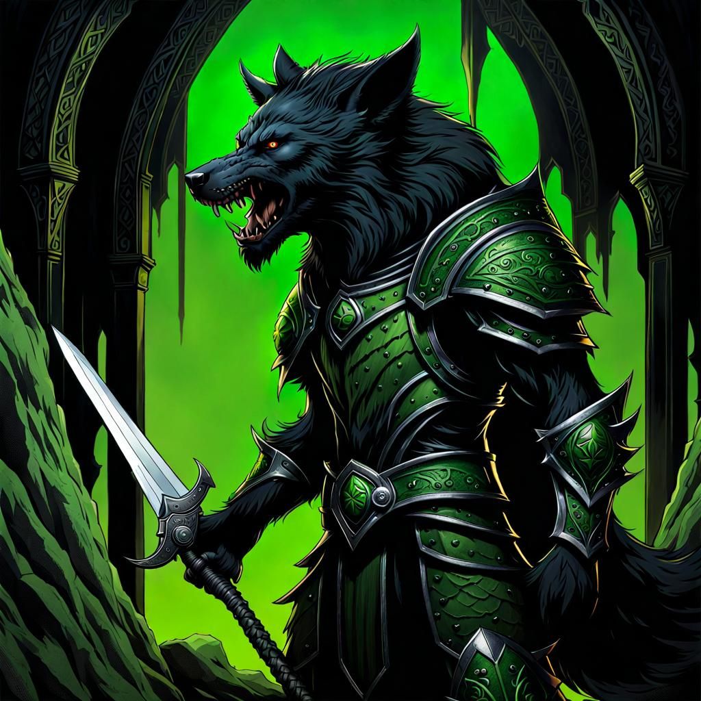 Green werewolf - AI Generated Artwork - NightCafe Creator