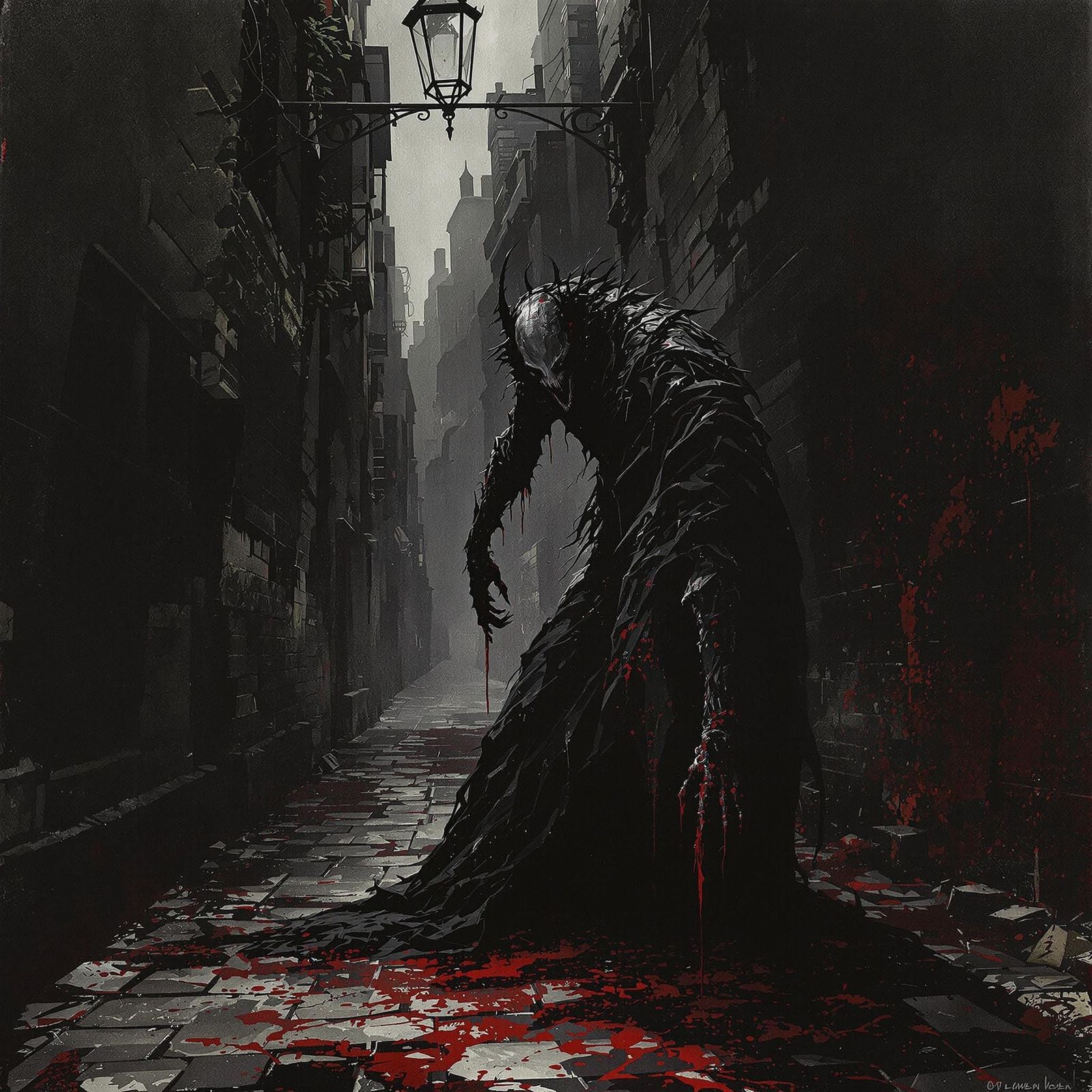 A vampire lurking in a dark alley - Vampire Lurking in Dark ...