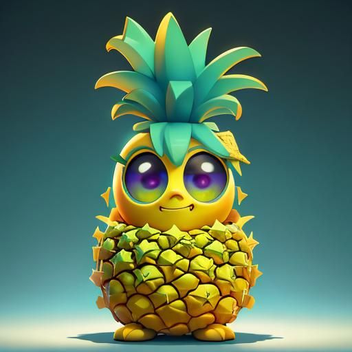 A chibi pineapple - AI Generated Artwork - NightCafe Creator