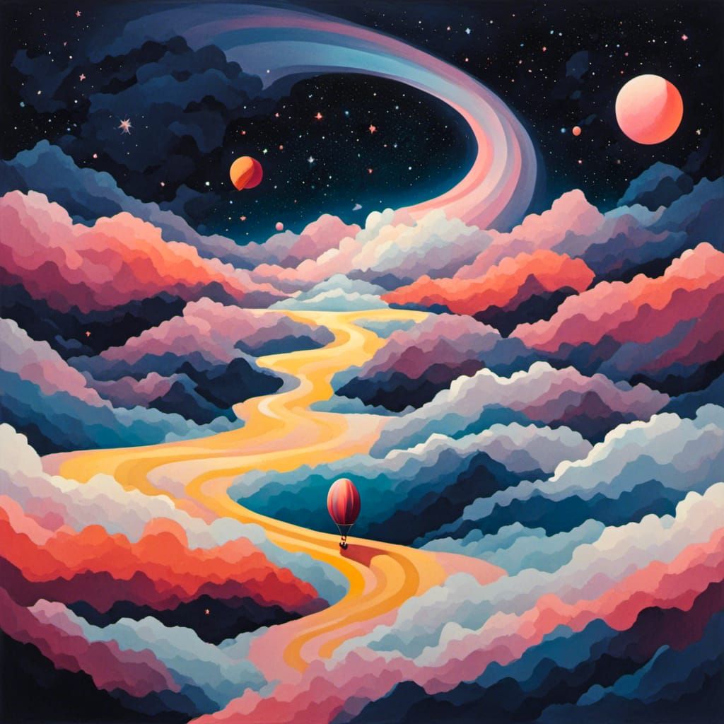 Stairs to infinity - AI Generated Artwork - NightCafe Creator