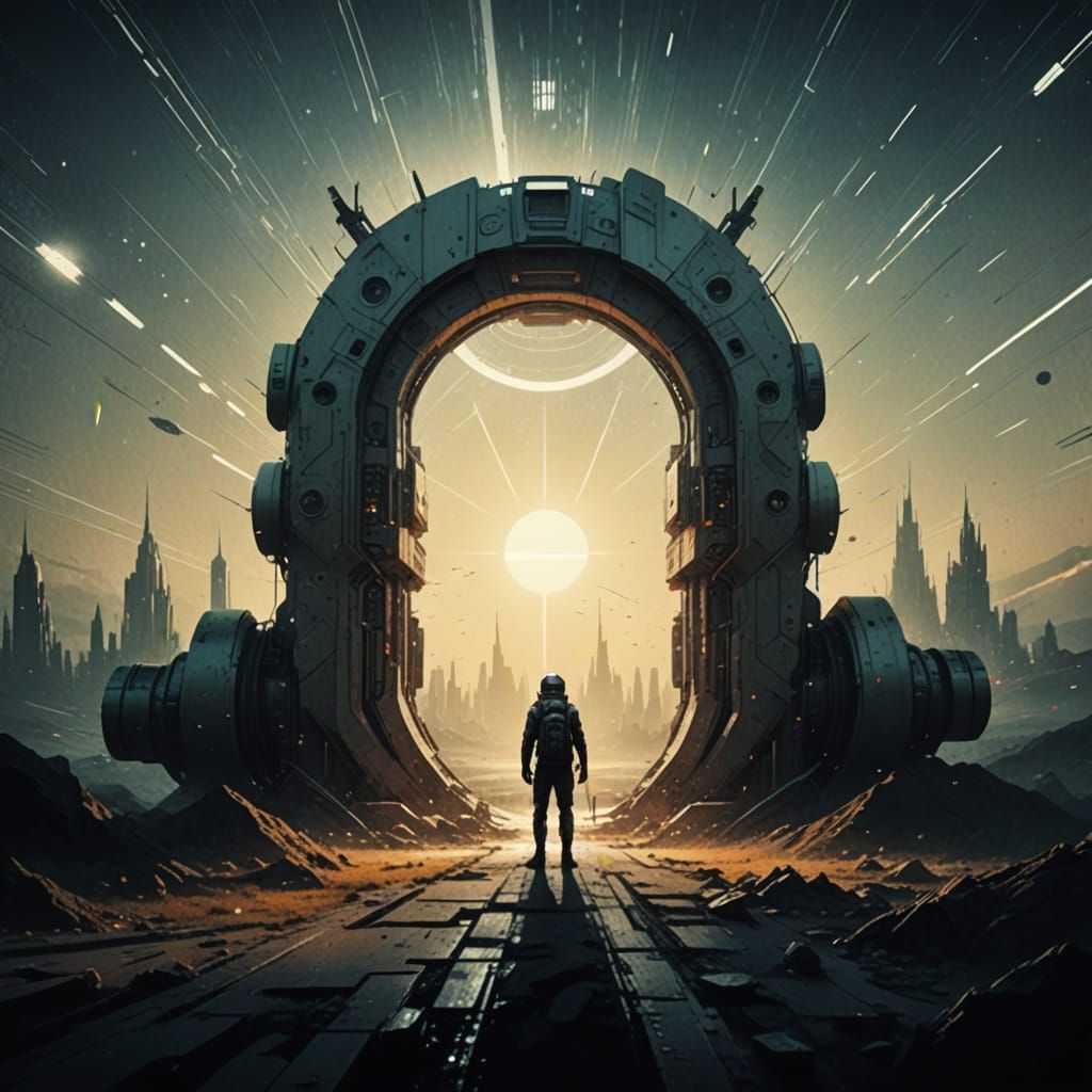 Force Field Gate - Epic Retro-Futuristic Gate in Soft Light