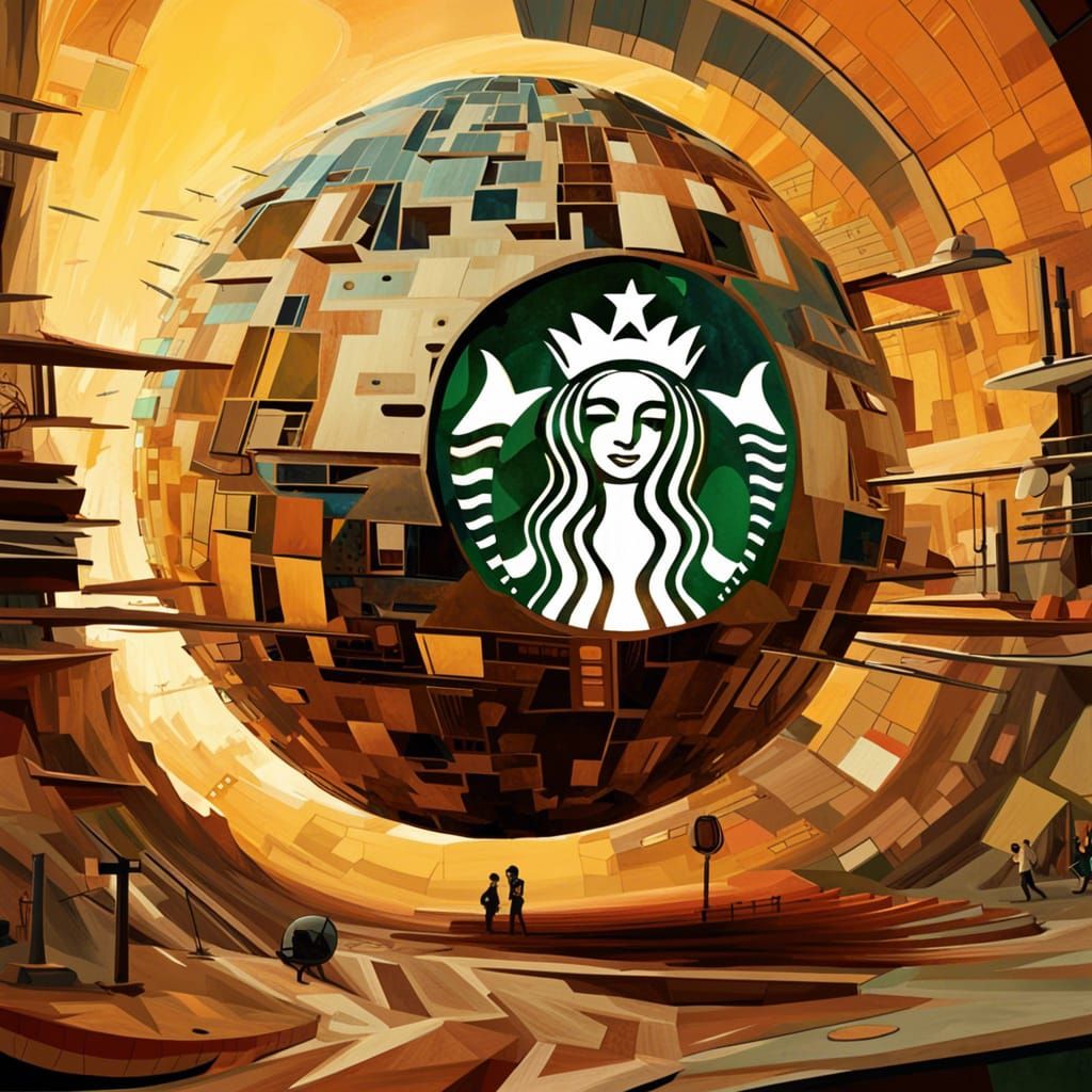 Starbucks on the death star neo-primitivism Jean Tinguely golden hour ...