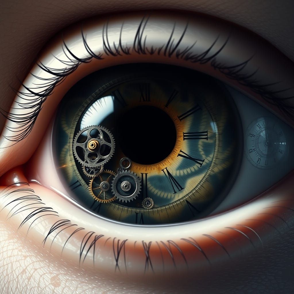 TIME IS WATCHING - Time's Unblinking Gaze in Hyper-Realisti...
