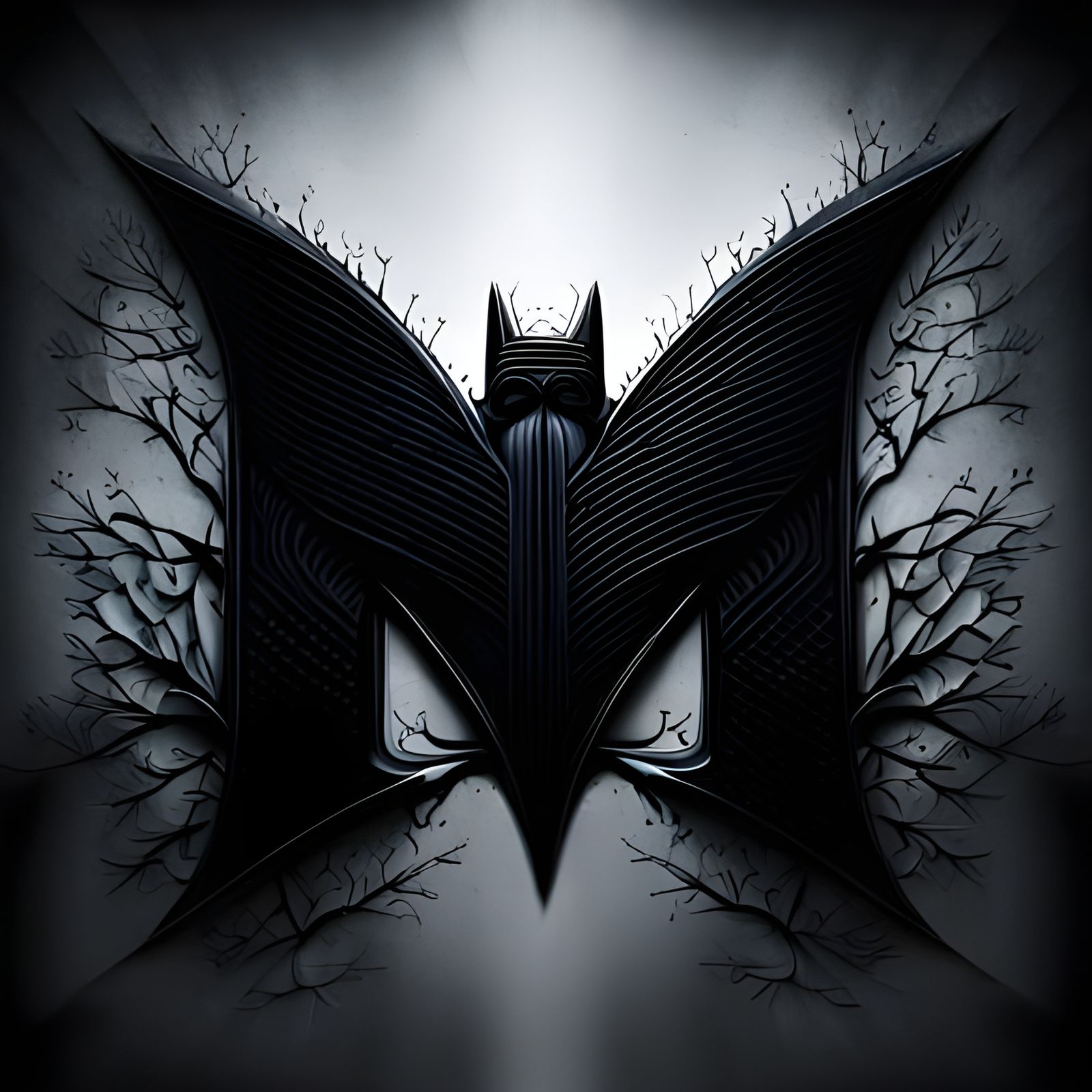 The Letter M in the style of the batman symbol. intricate details, HDR ...