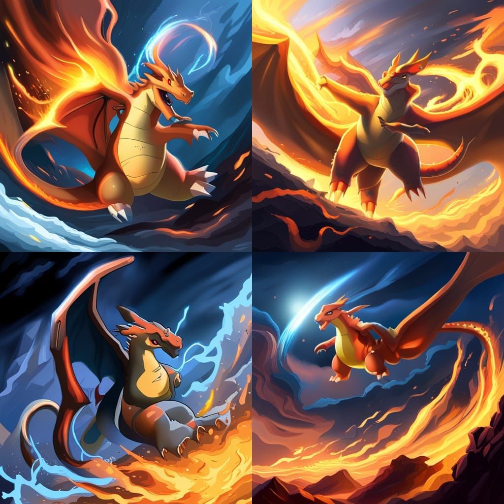 A "somewhat" Charizard - AI Generated Artwork - NightCafe Creator