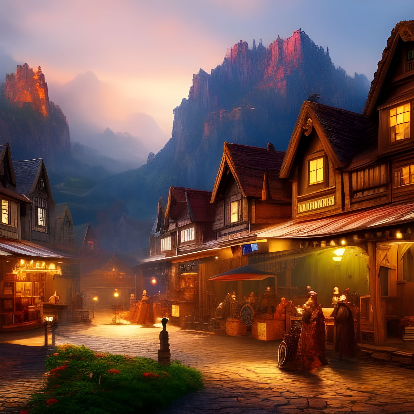 Valley Village - AI Generated Artwork - NightCafe Creator