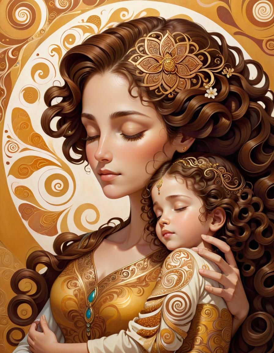 Mother and daughter - AI Generated Artwork - NightCafe Creator