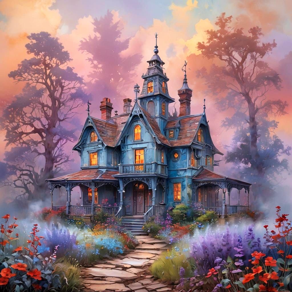 'Spooky Duke's' - Surreal Misted Cottage in Steampunk Style
