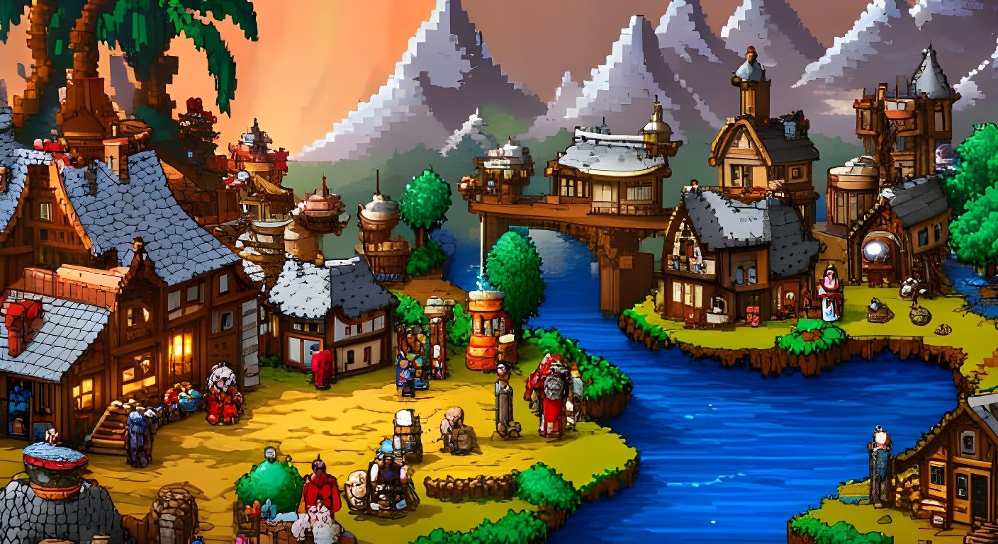 RPG VILLAGE - AI Generated Artwork - NightCafe Creator