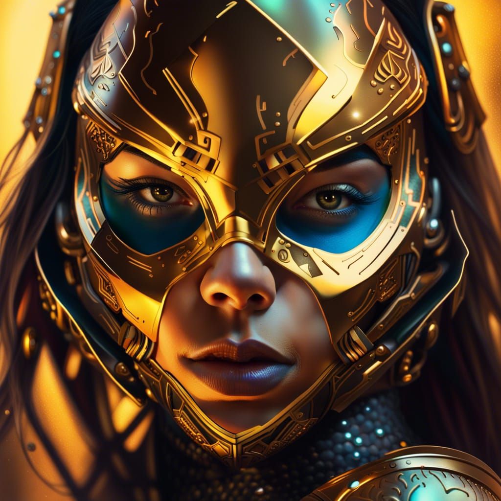 Masked Warrior - AI Generated Artwork - NightCafe Creator