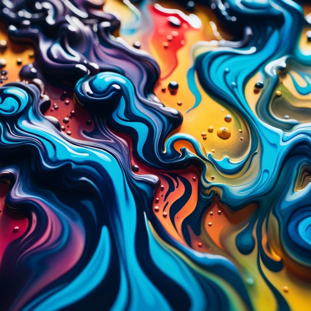 Ink blending into water: 8k resolution intricately detailed fluid ...