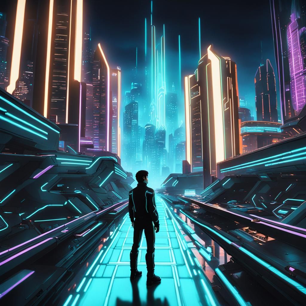 Argon City Lights - AI Generated Artwork - NightCafe Creator