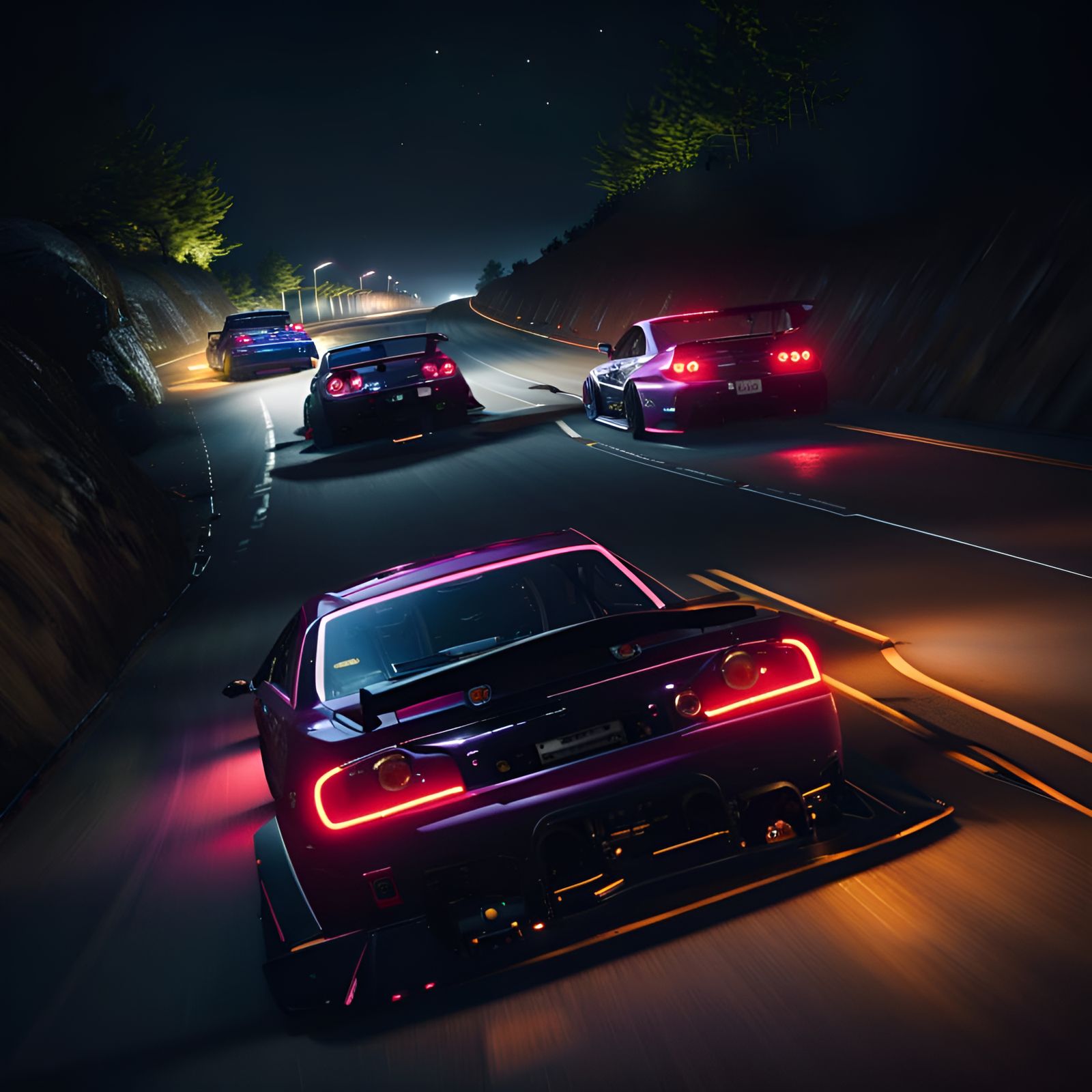 Japanese Touge drifting culture - AI Generated Artwork - NightCafe Creator