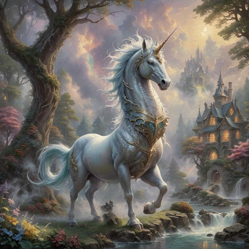Unicorn-dragon hybrid - AI Generated Artwork - NightCafe Creator