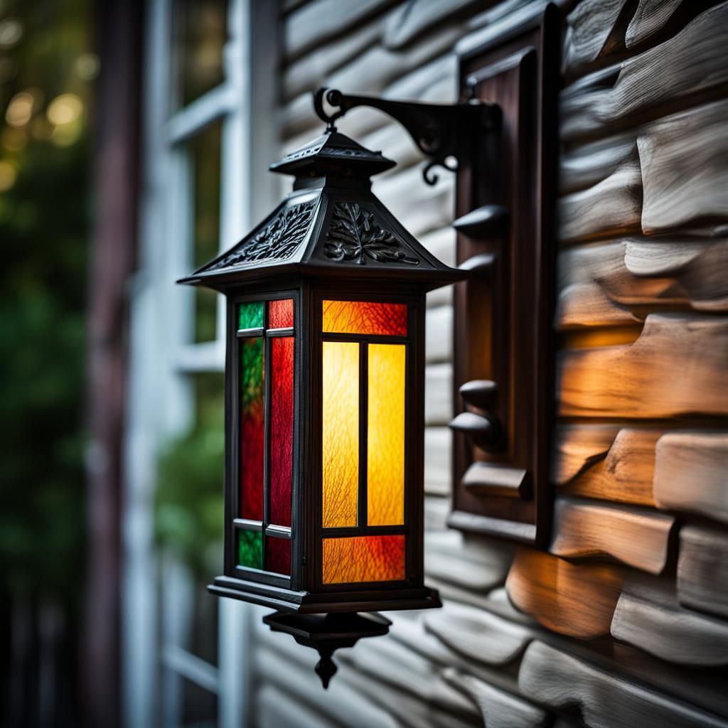 colorful porchlight 1 - AI Generated Artwork - NightCafe Creator