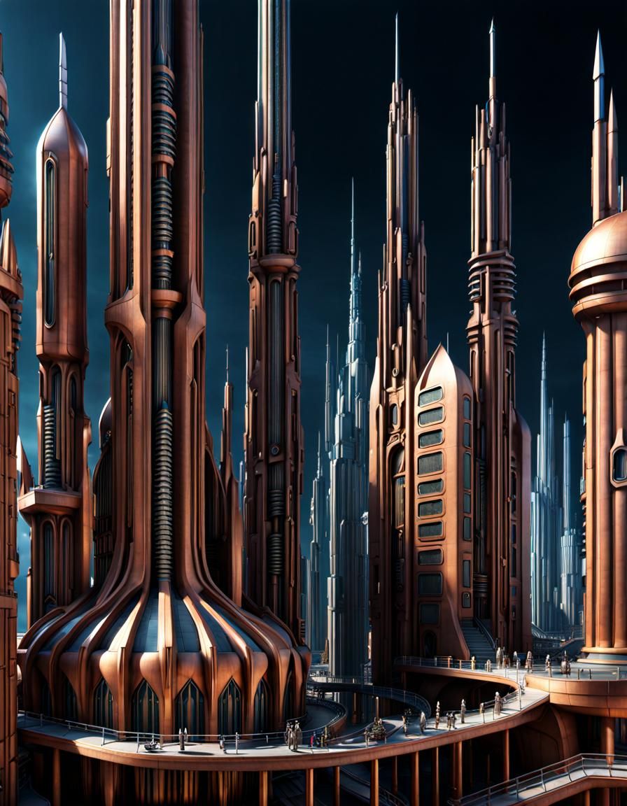 The Organ Pipe City 2 - AI Generated Artwork - NightCafe Creator