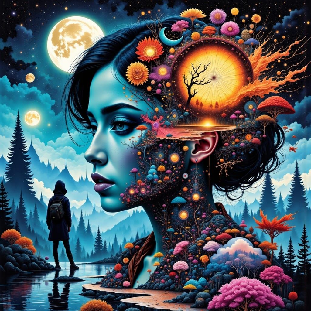 Headspace - Surrealist Dreamscapes in Vibrant, Neon-Lit Hype...