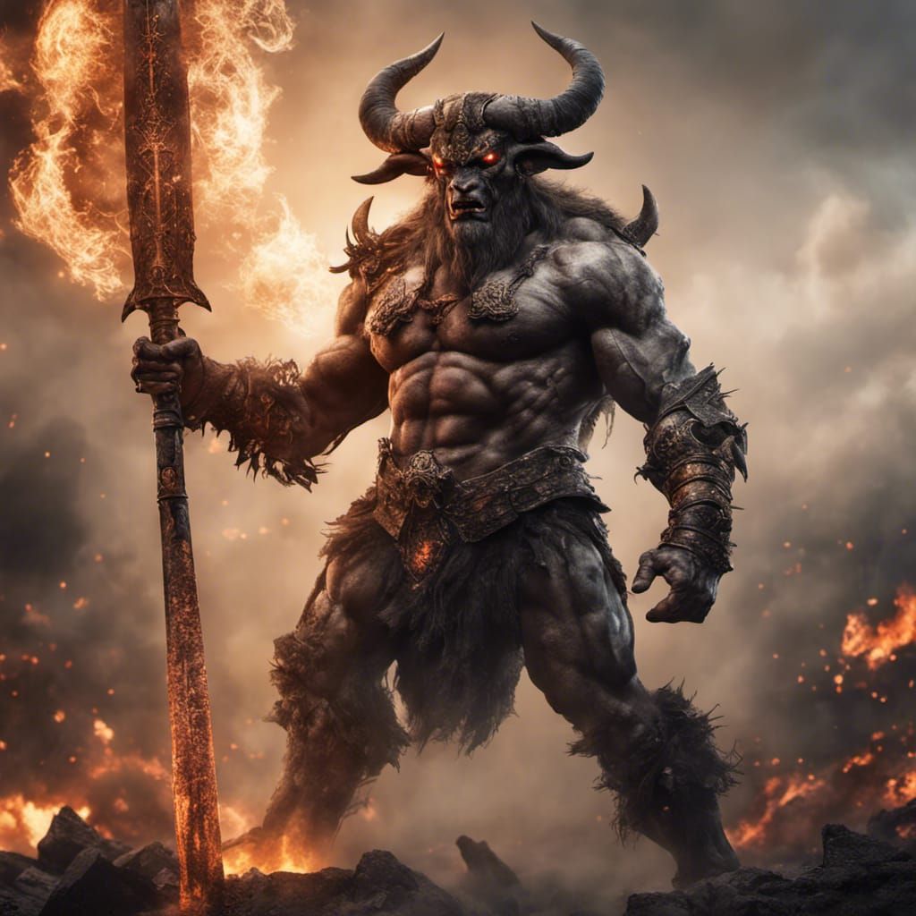 Minotaur warrior - AI Generated Artwork - NightCafe Creator
