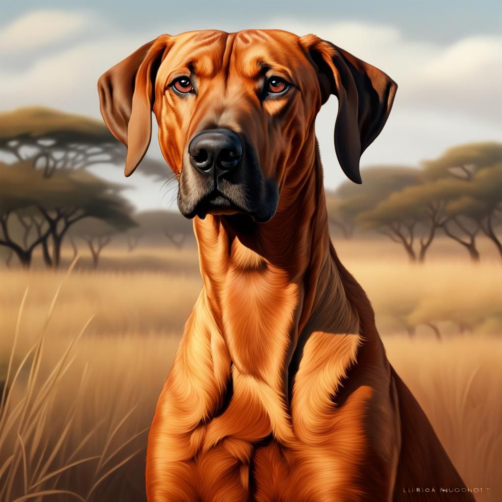 Portrait of an rhodesian ridgeback - AI Generated Artwork - NightCafe ...